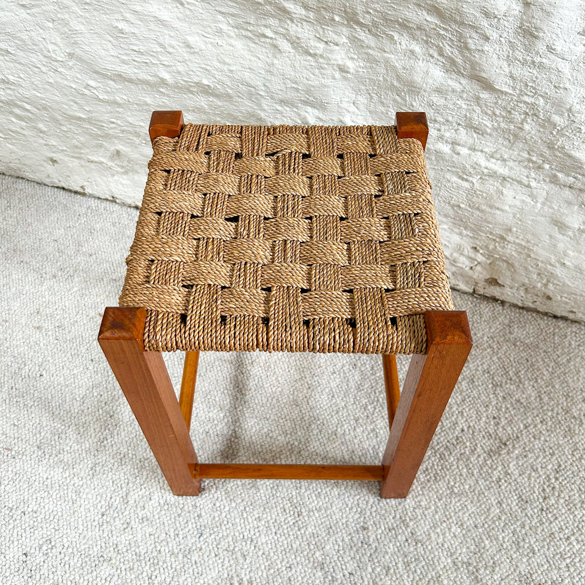 WOVEN TIMBER STOOL
