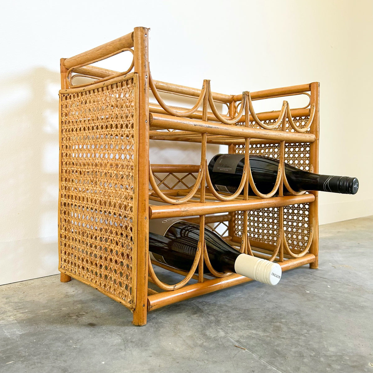 CANE WINE RACK