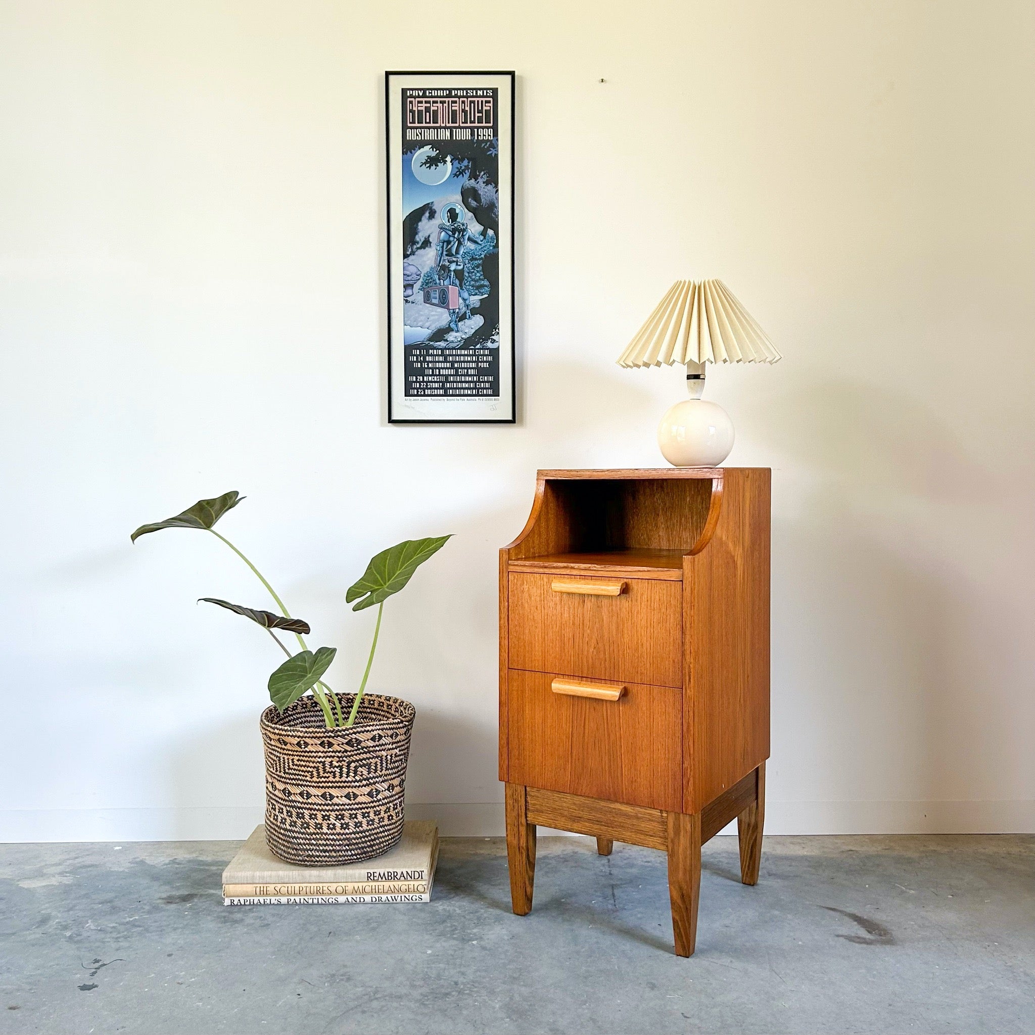 BEDSIDE TABLE WITH DRAWERS