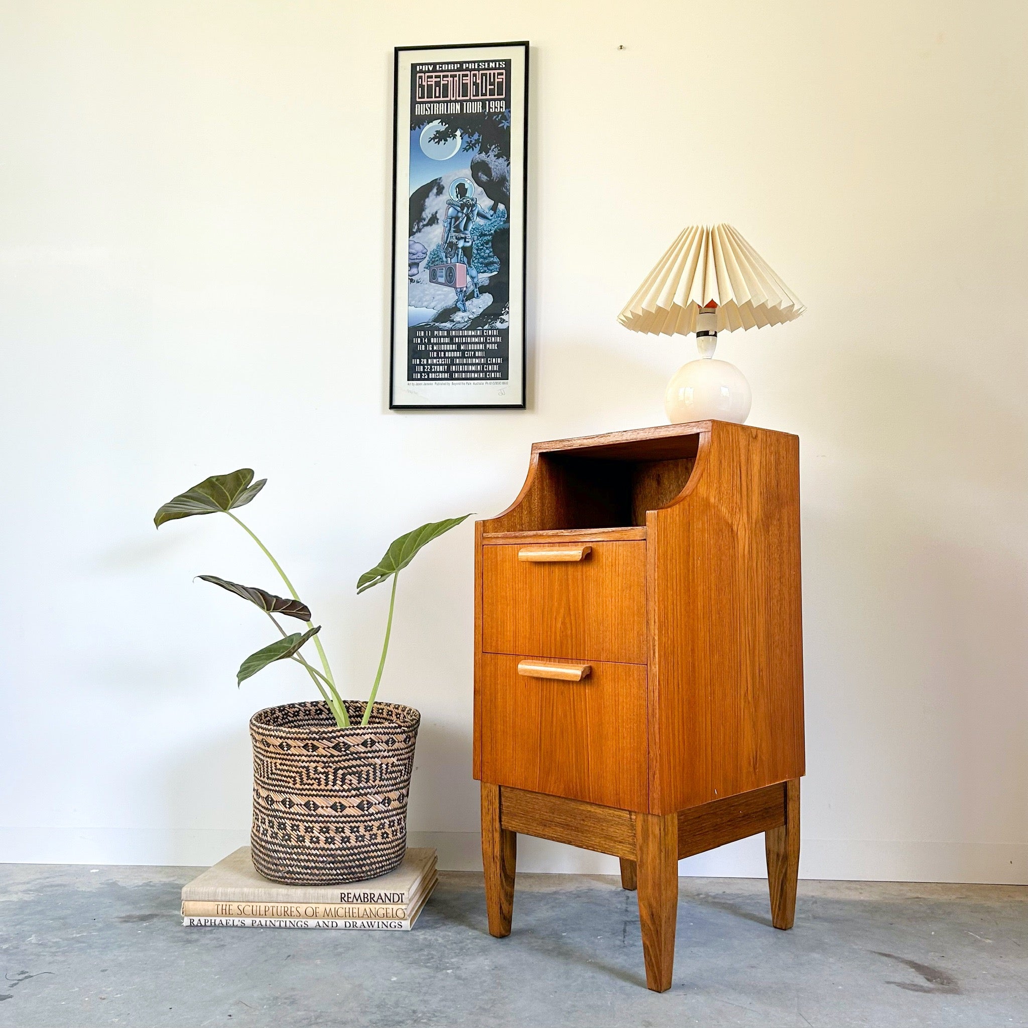BEDSIDE TABLE WITH DRAWERS