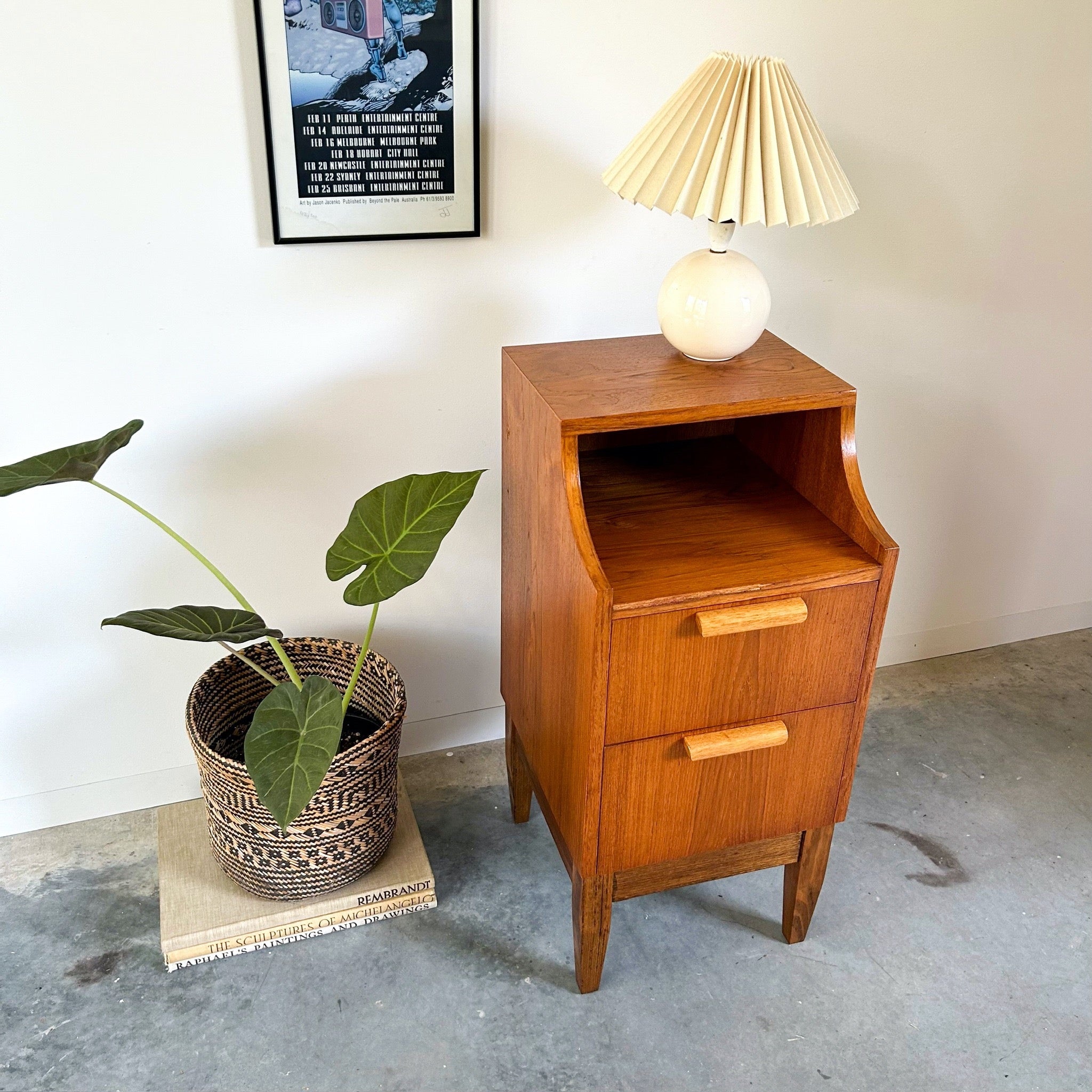 BEDSIDE TABLE WITH DRAWERS