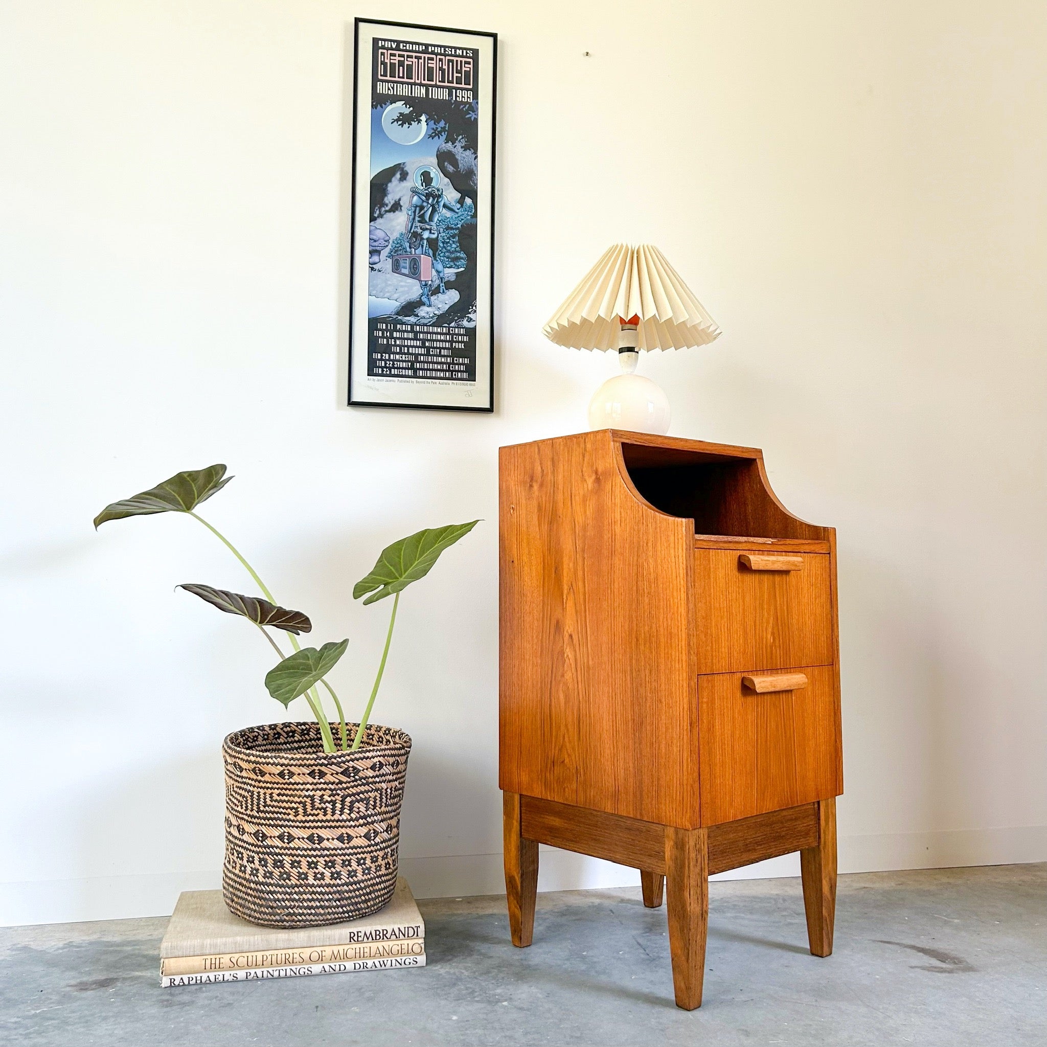 BEDSIDE TABLE WITH DRAWERS