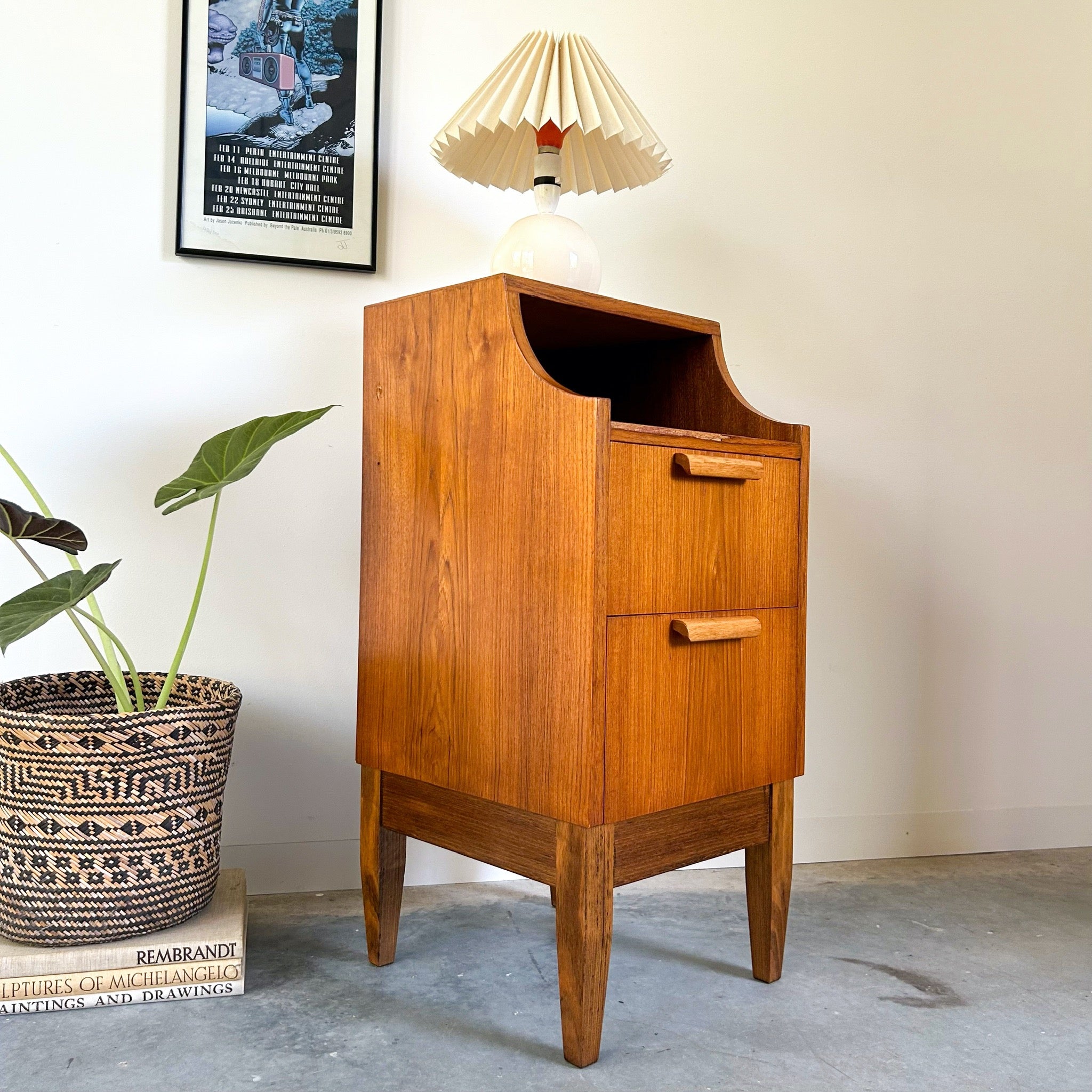 BEDSIDE TABLE WITH DRAWERS