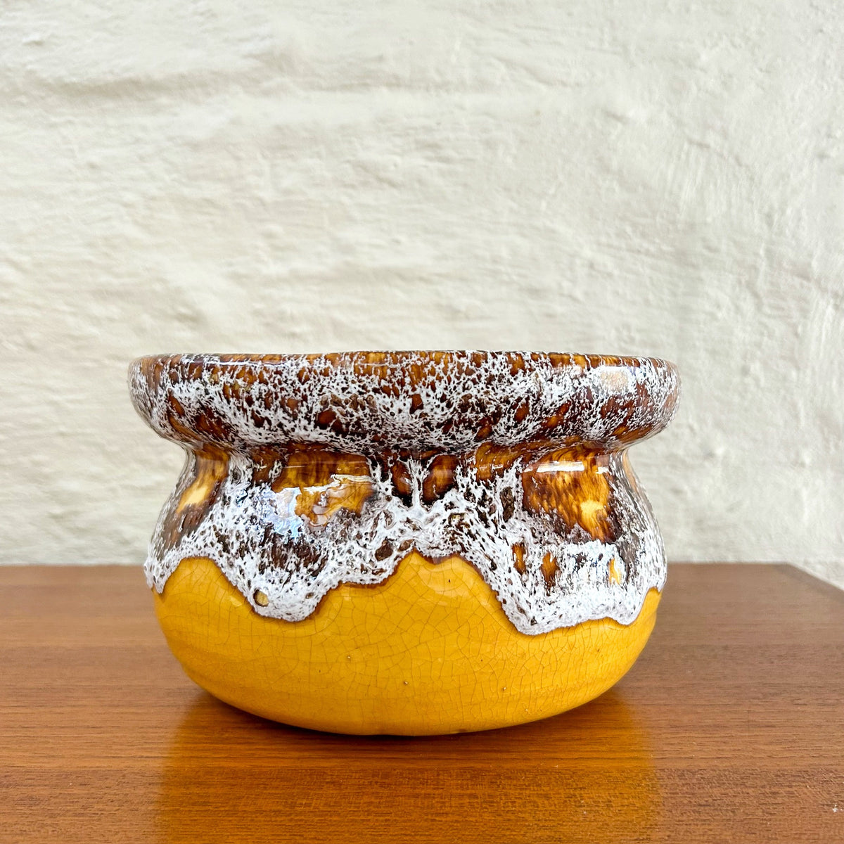 DRIP GLAZE CERAMIC PLANTER POT