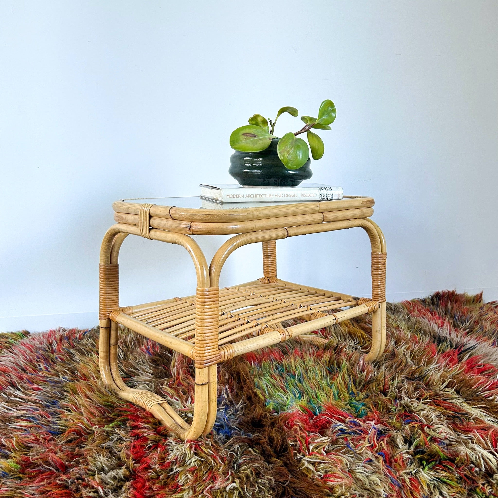 Vintage cane table store