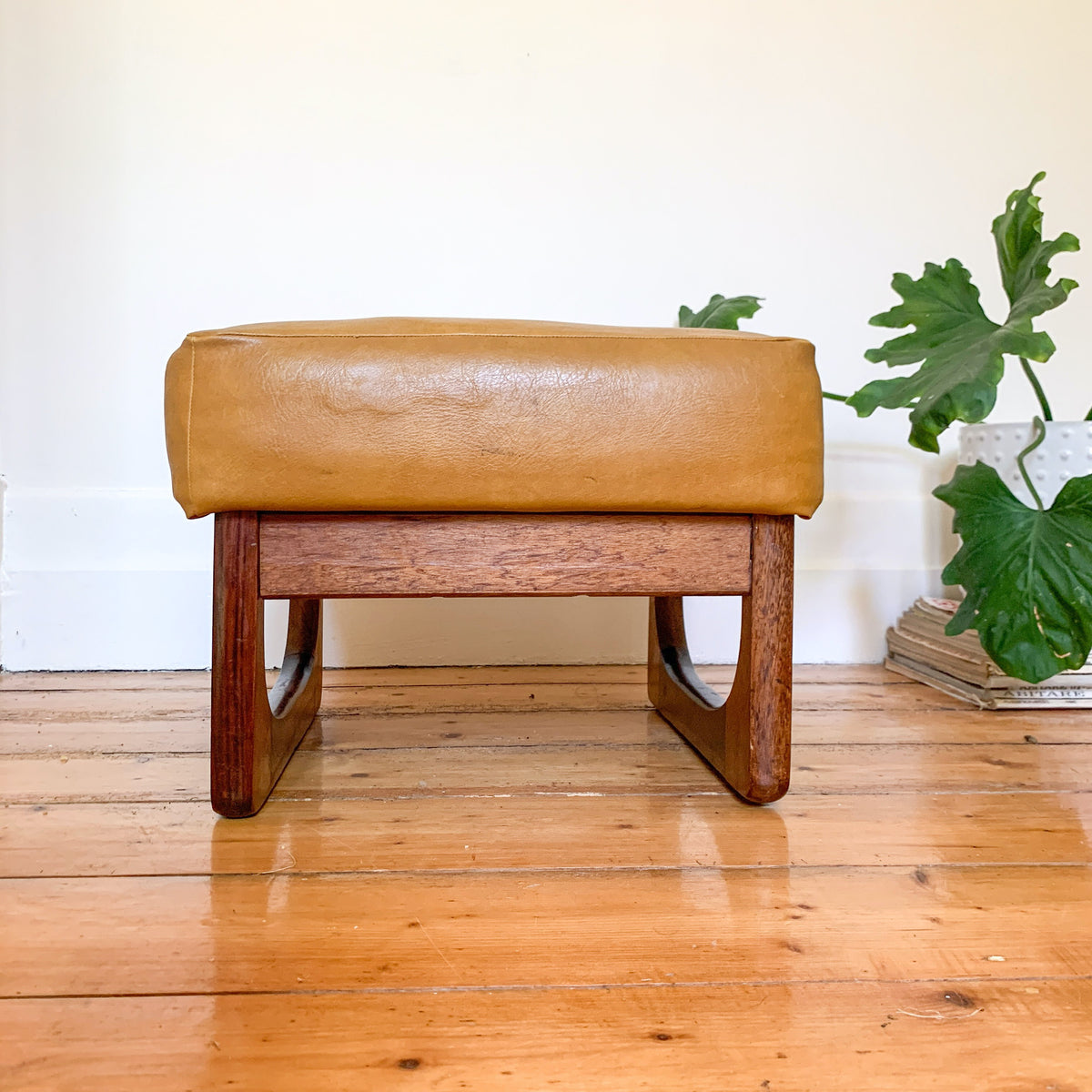 1970s VINYL FOOTSTOOL