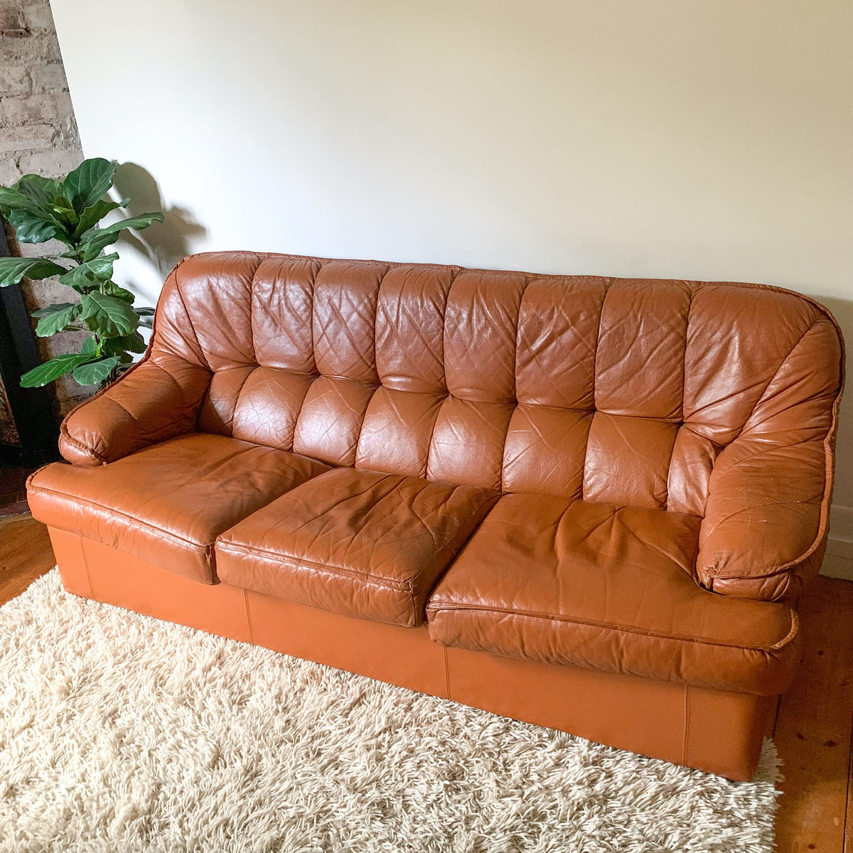 Italian Leather Sofa Set