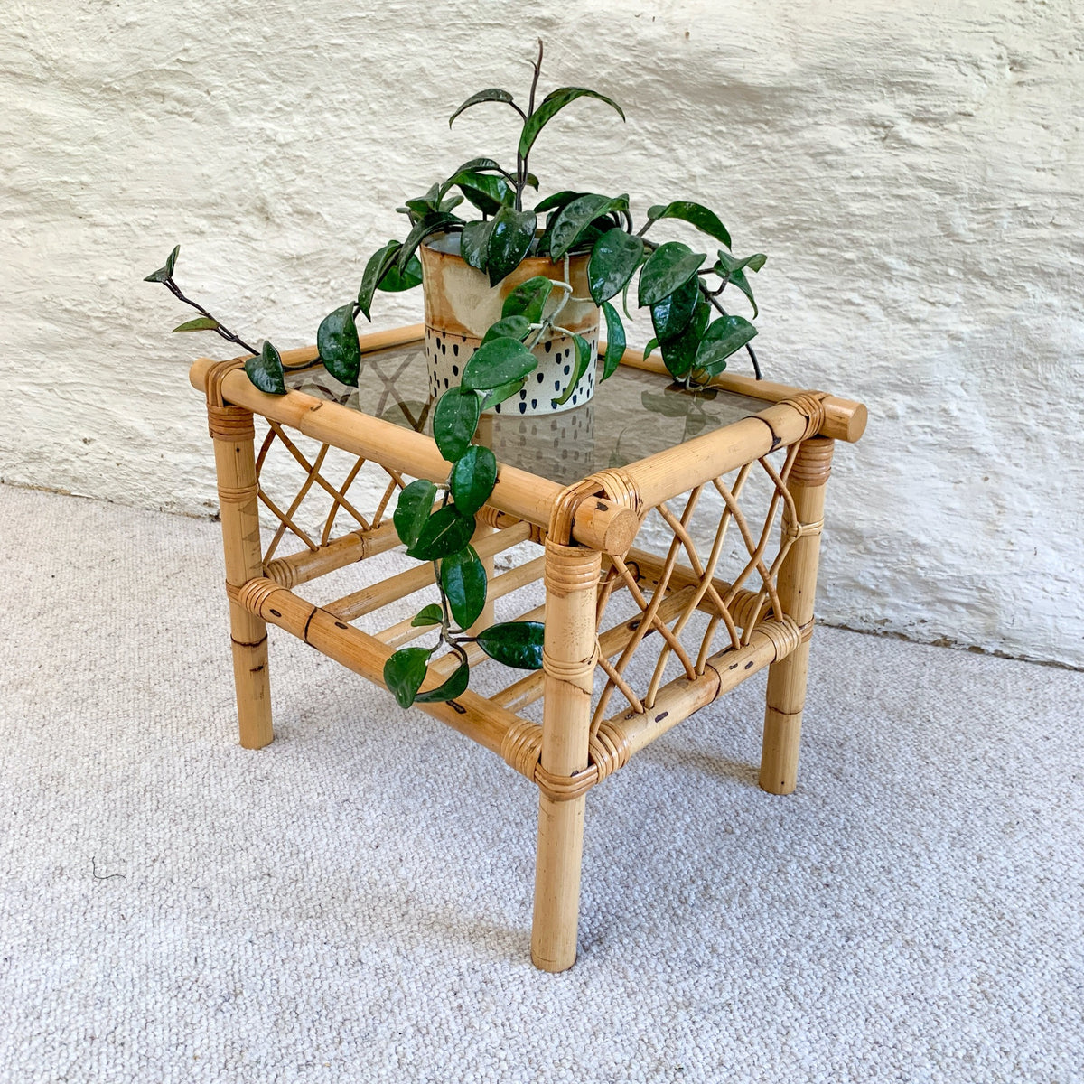 RATTAN SIDE TABLE