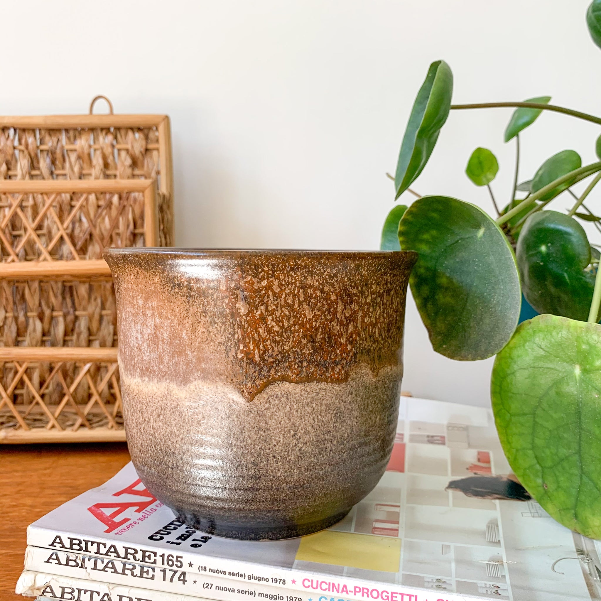 WEST GERMAN CERAMIC PLANTER POT