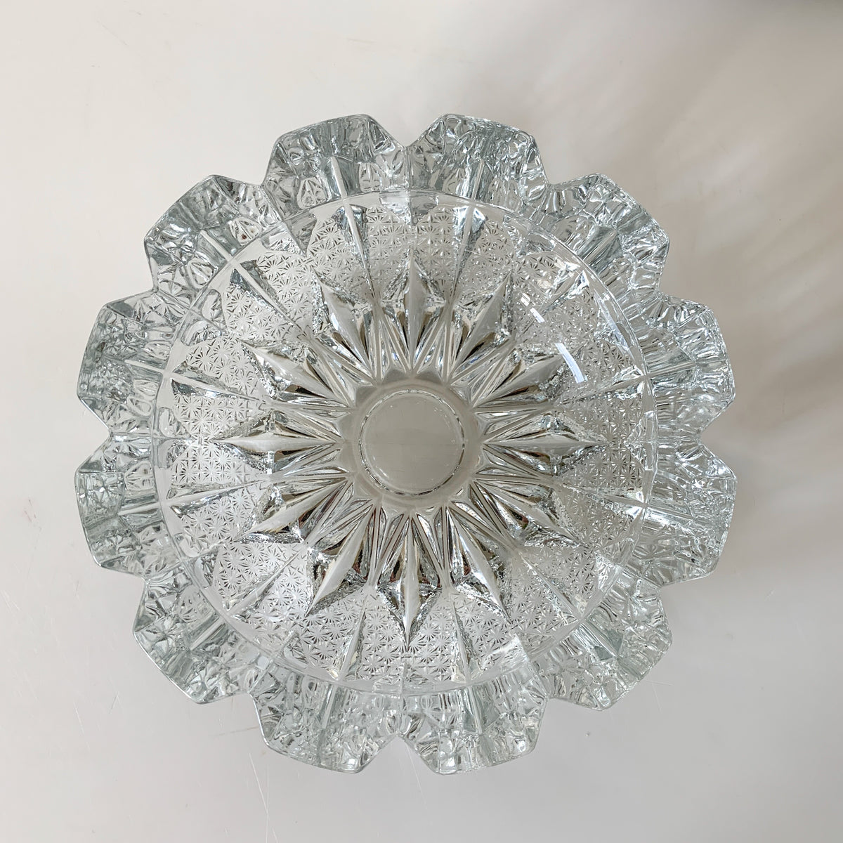 CUT GLASS ASHTRAY LARGE
