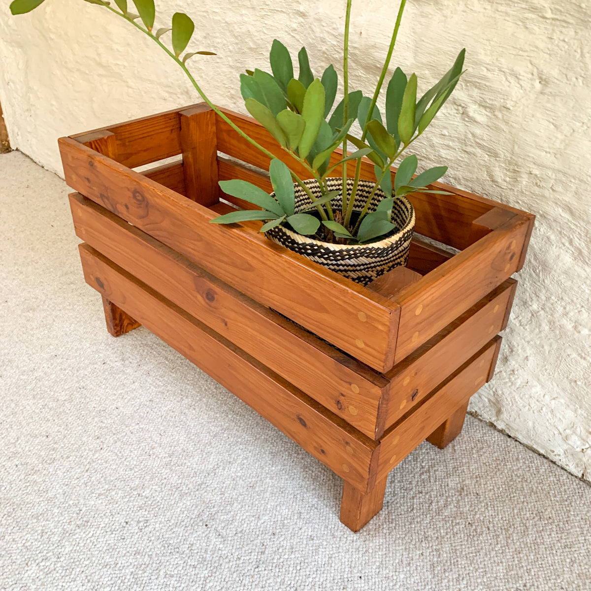 1970s PINE PLANTER BOX