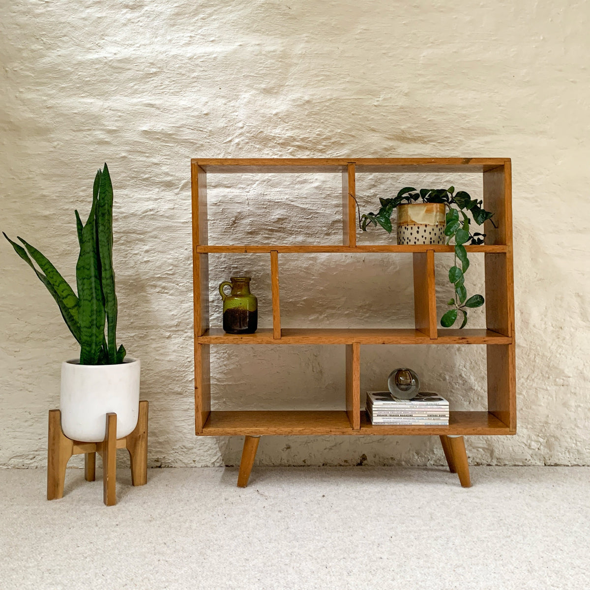 OPEN WOODEN BOOKCASE