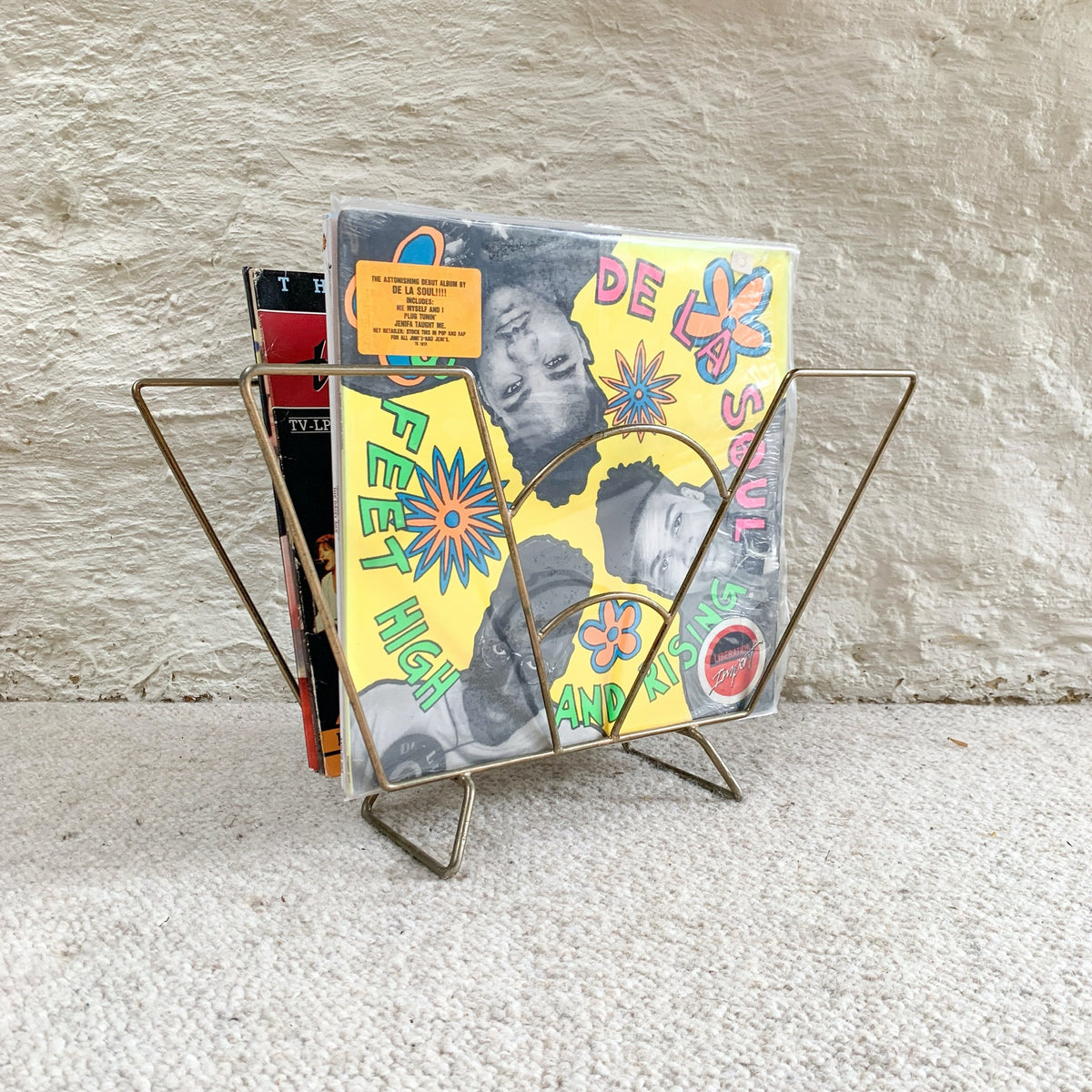 BRASS VINYL/MAGAZINE RACK