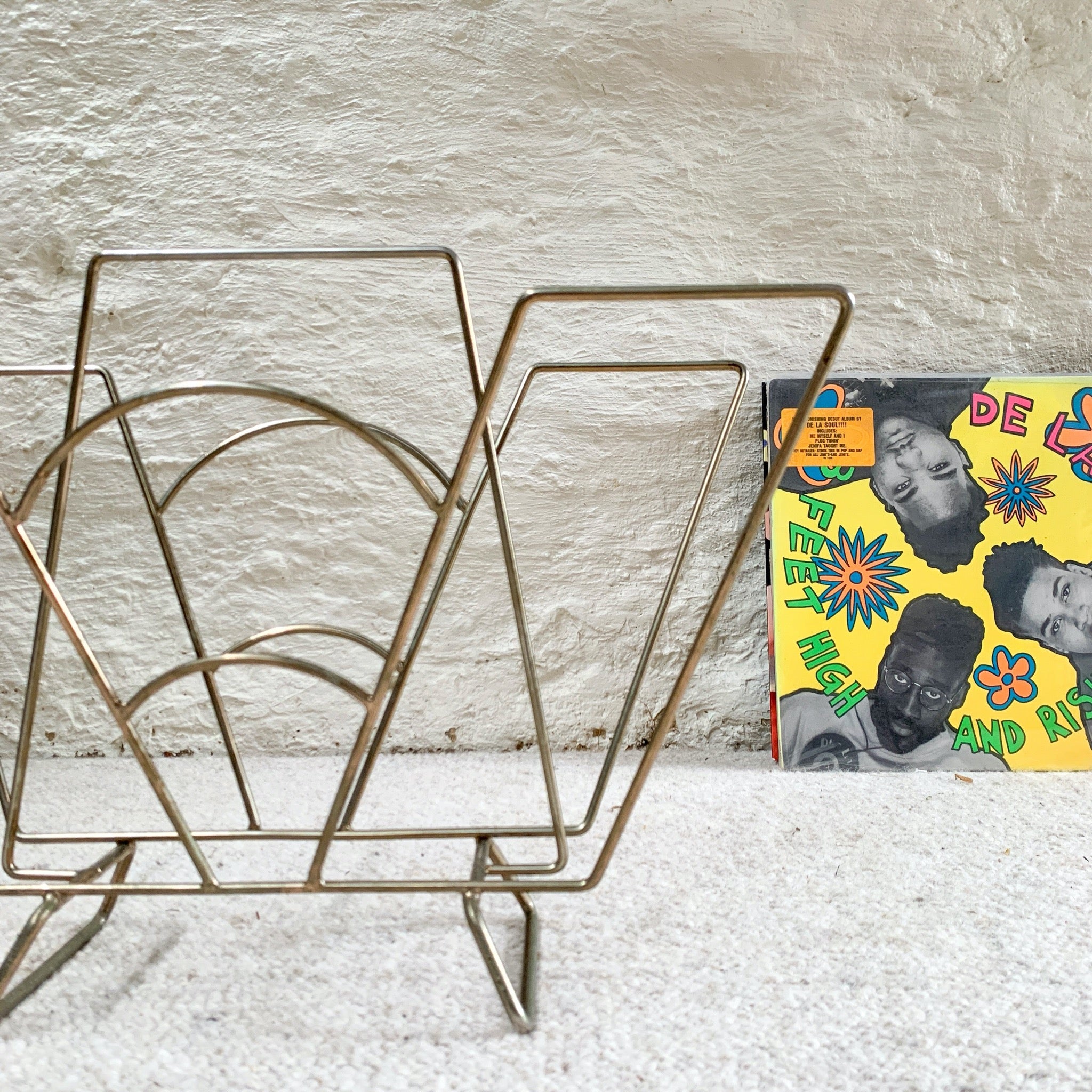 BRASS VINYL/MAGAZINE RACK