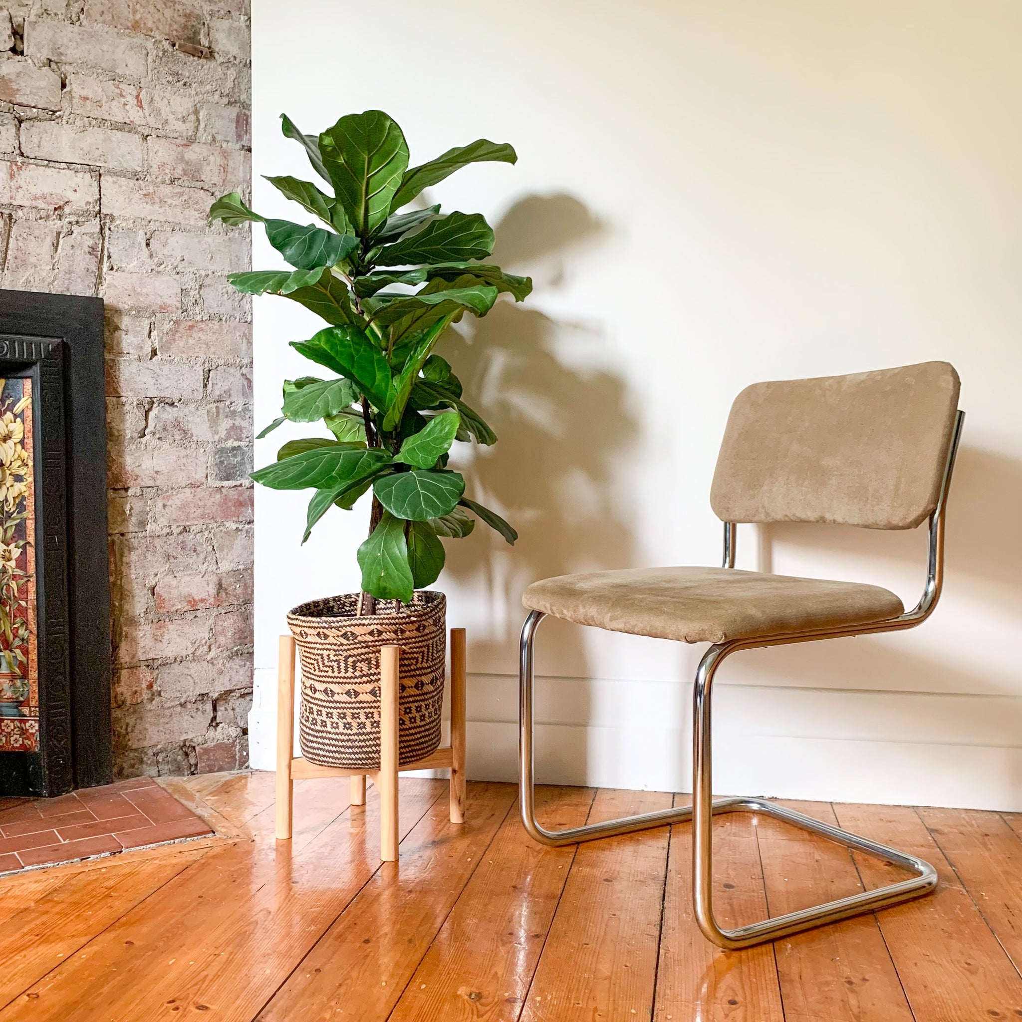 VELVET CANTILEVER CHAIRS #1