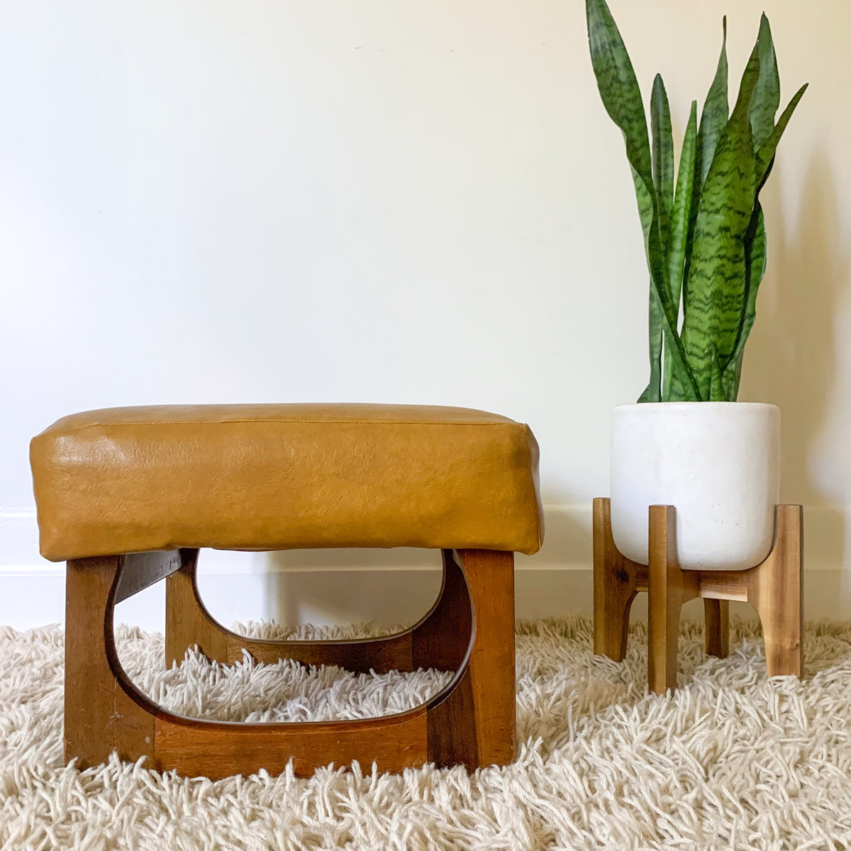 1970s VINYL FOOTSTOOL